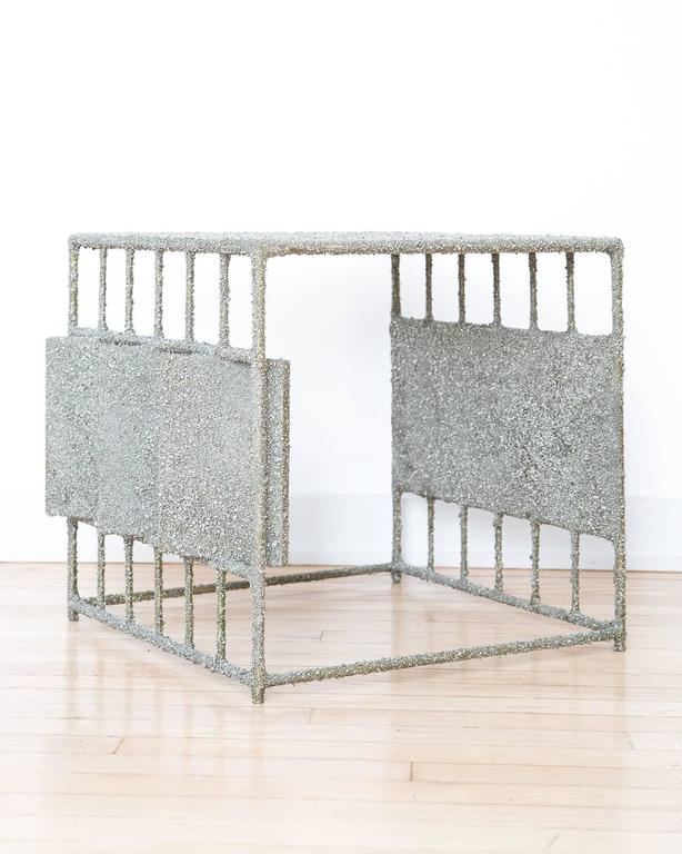 Hand Made Side Table of Crushed Pyrite of Mexico, by Samuel Amoia For ...