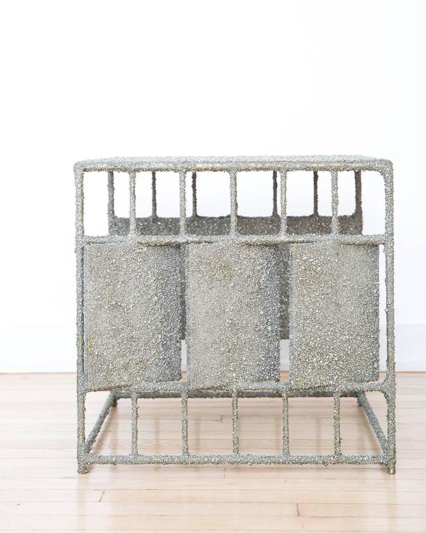 Hand Made Side Table of Crushed Pyrite of Mexico, by Samuel Amoia For ...
