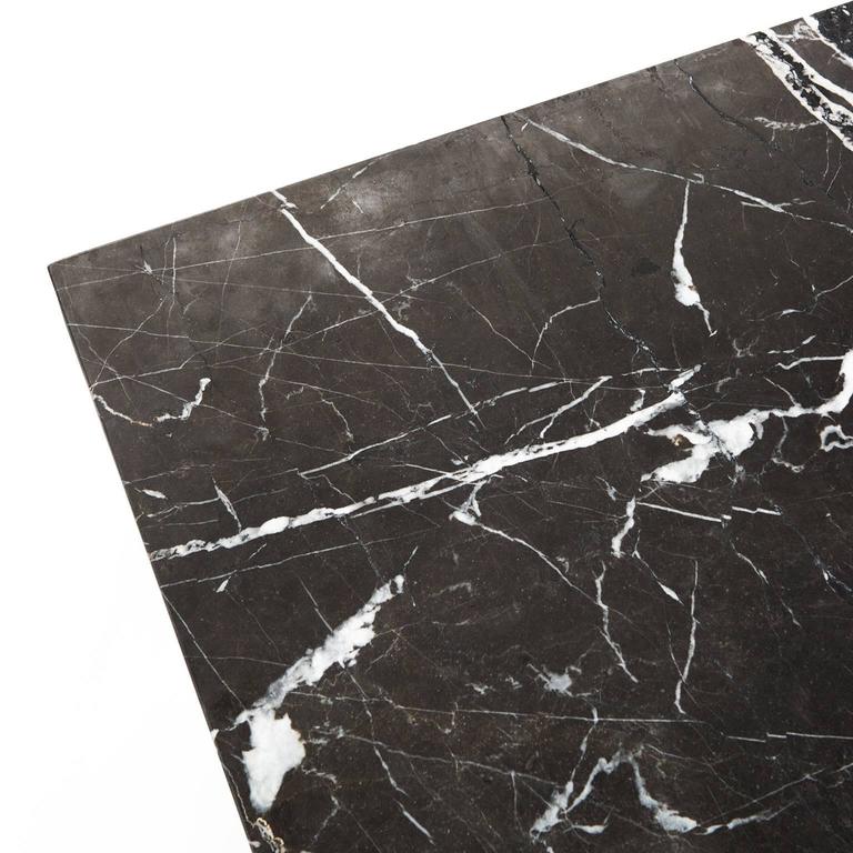 FOUND Coffee Table in Black Marble and Black Steel at 1stDibs