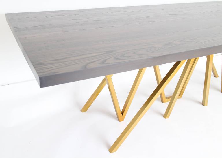 Contemporary Walnut "Golden Blaze" Dining Table by Alex Drew and No One ...