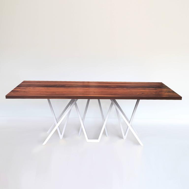 Contemporary Walnut "Golden Blaze" Dining Table by Alex Drew and No One ...