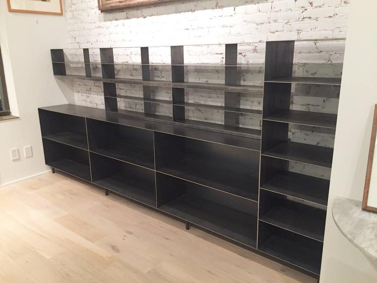 Raw Black Steel Open Modular Shelves For Sale at 1stDibs