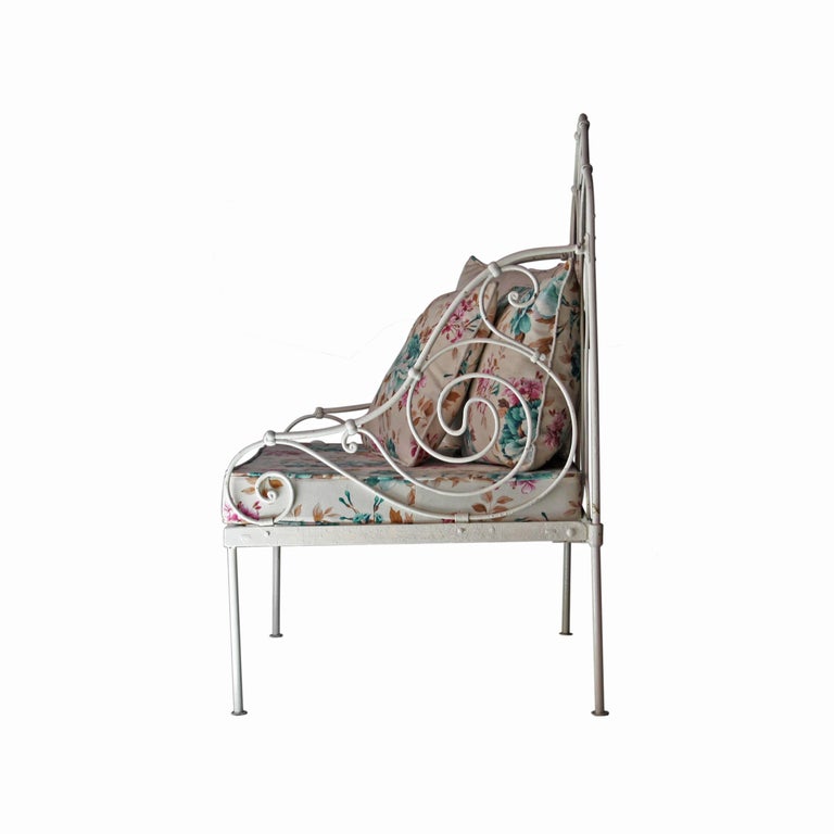 Folding Forged Iron Bench, France, 1950 at 1stDibs