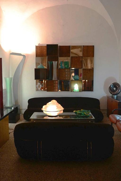 1970s Wall Unit Modular System in Oakwood with Drawers and Mirrors For ...