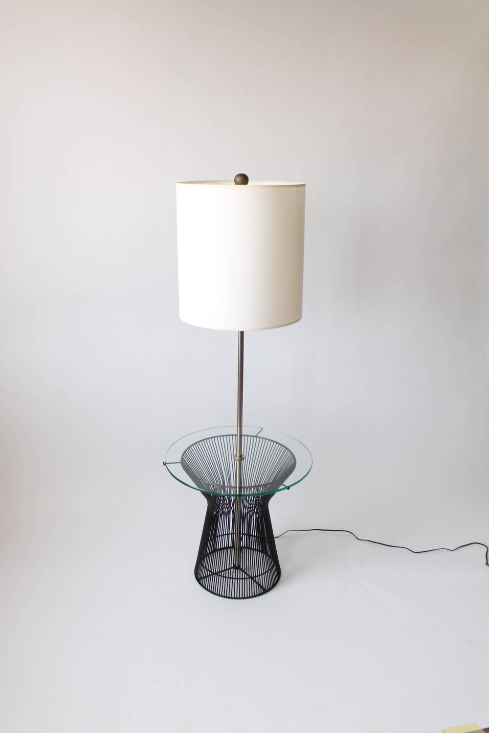 Warren Platner Style Enameled Black Steel Wire Floor Lamp, 1960s , USA ...