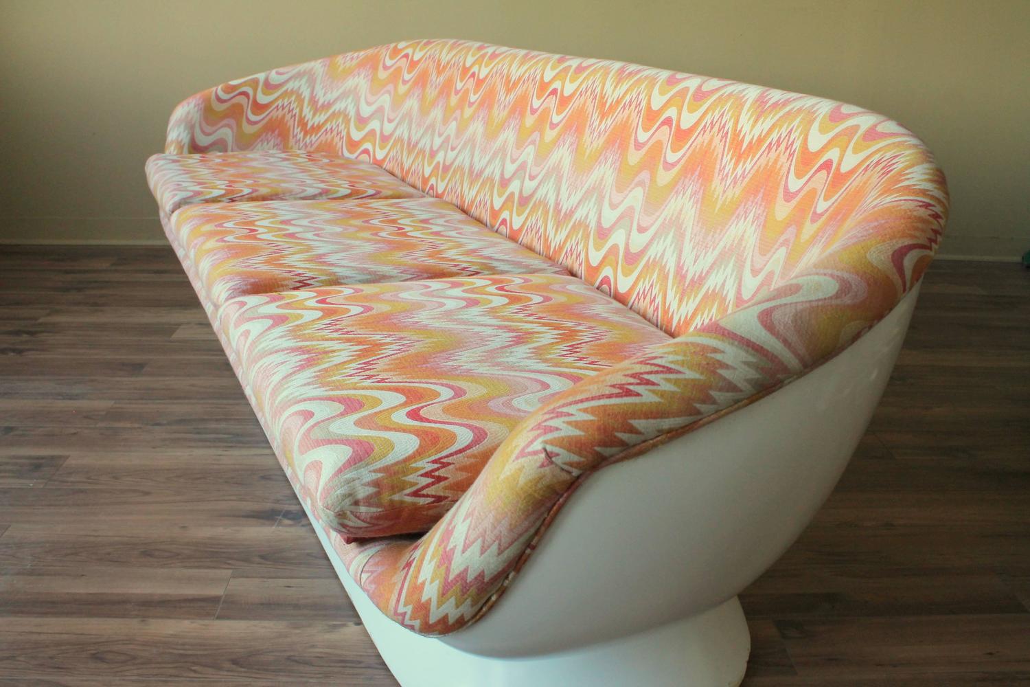 Chromcraft Fiberglass Shell Sofa Mid-Century Modern , 1960s , USA For ...