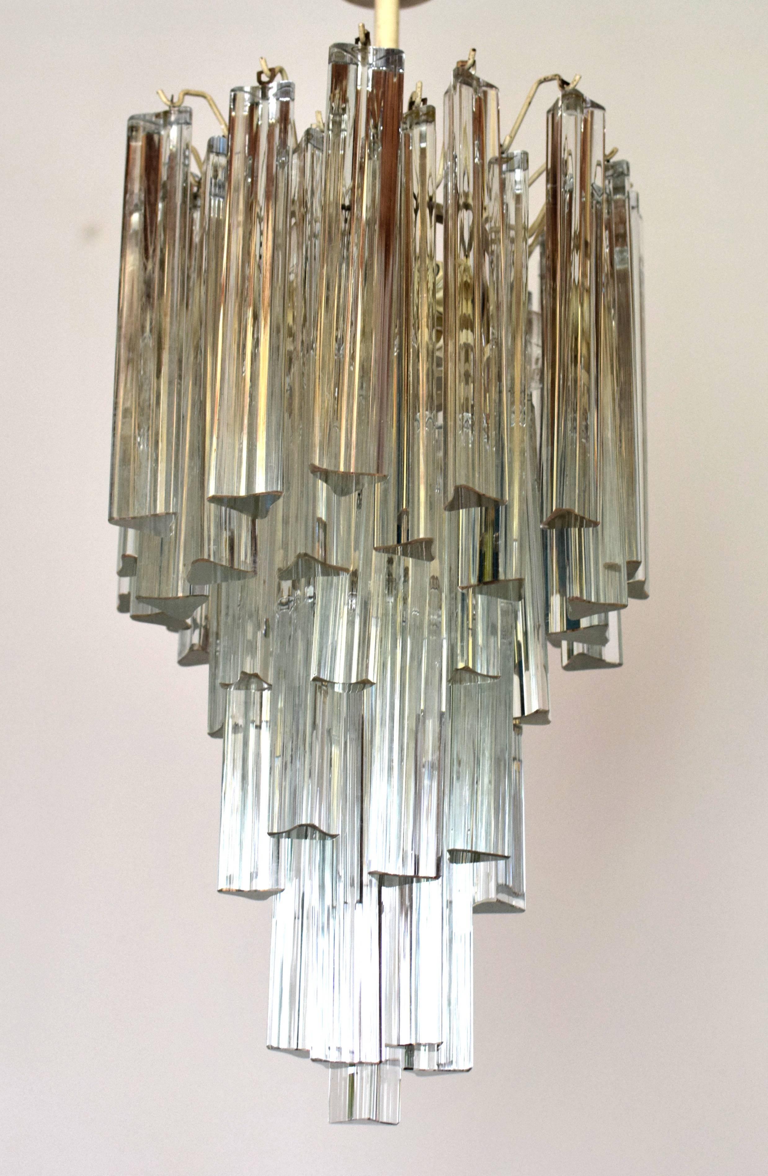 Mid-Century Staggered Triedri Crystals Cascade Chandelier For Sale at ...