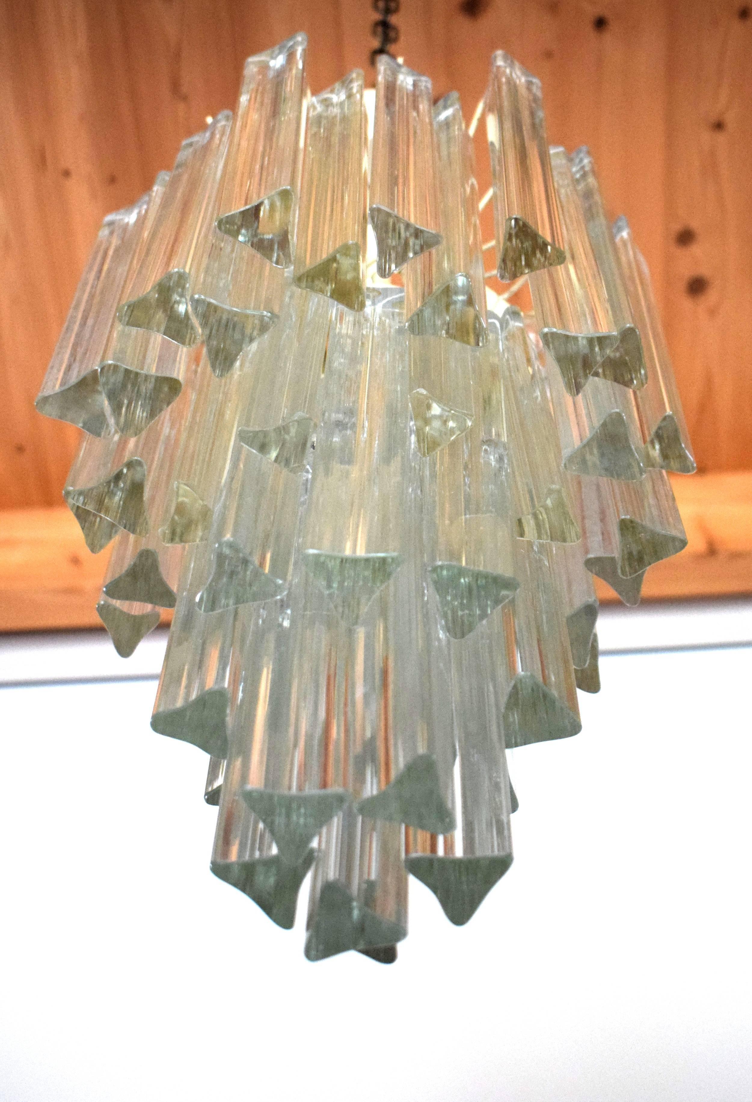 Mid-Century Staggered Triedri Crystals Cascade Chandelier For Sale at ...