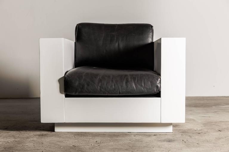 Pair of Massimo and Lella Vignelli Cube Chair "Saratoga", Italy, 1968 ...