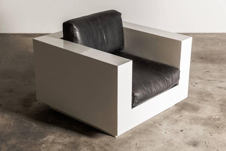 Pair of Massimo and Lella Vignelli Cube Chair "Saratoga", Italy, 1968 ...