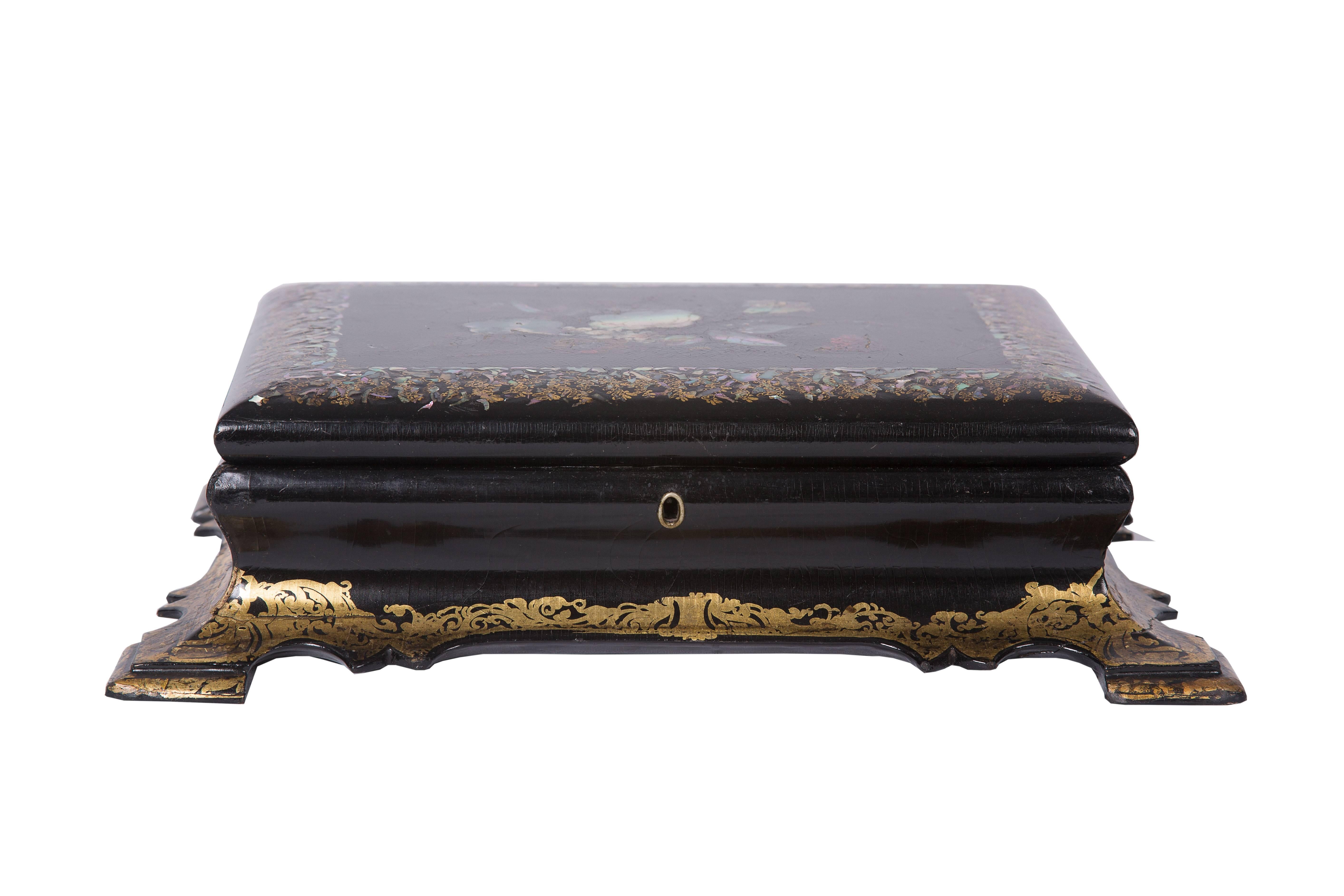 Victorian Papier Mâché Stationary Box at 1stDibs