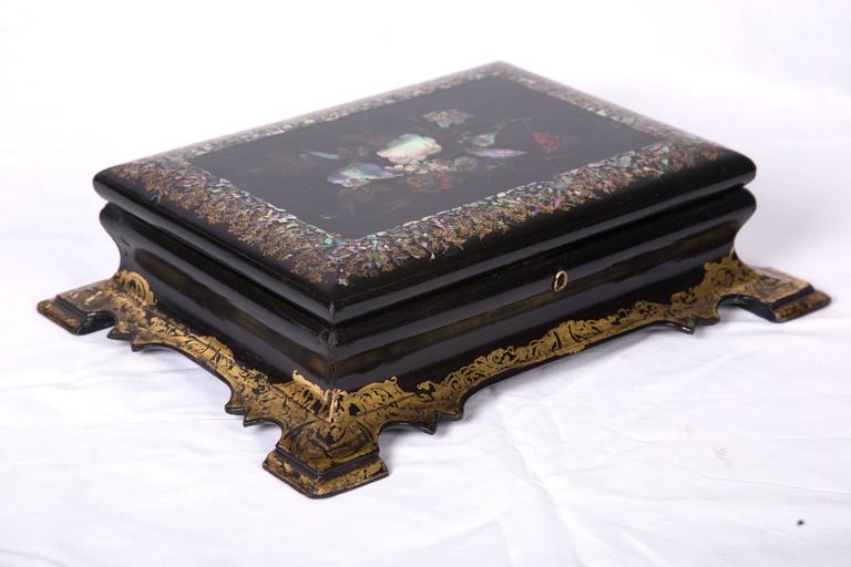 Victorian Papier Mâché Stationary Box at 1stDibs