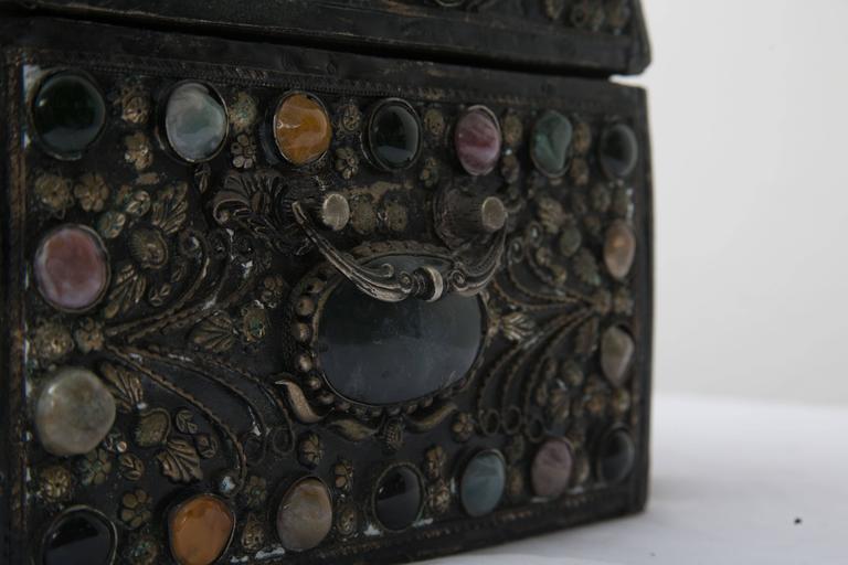 Stone and Marble Encrusted Domed Casket at 1stDibs