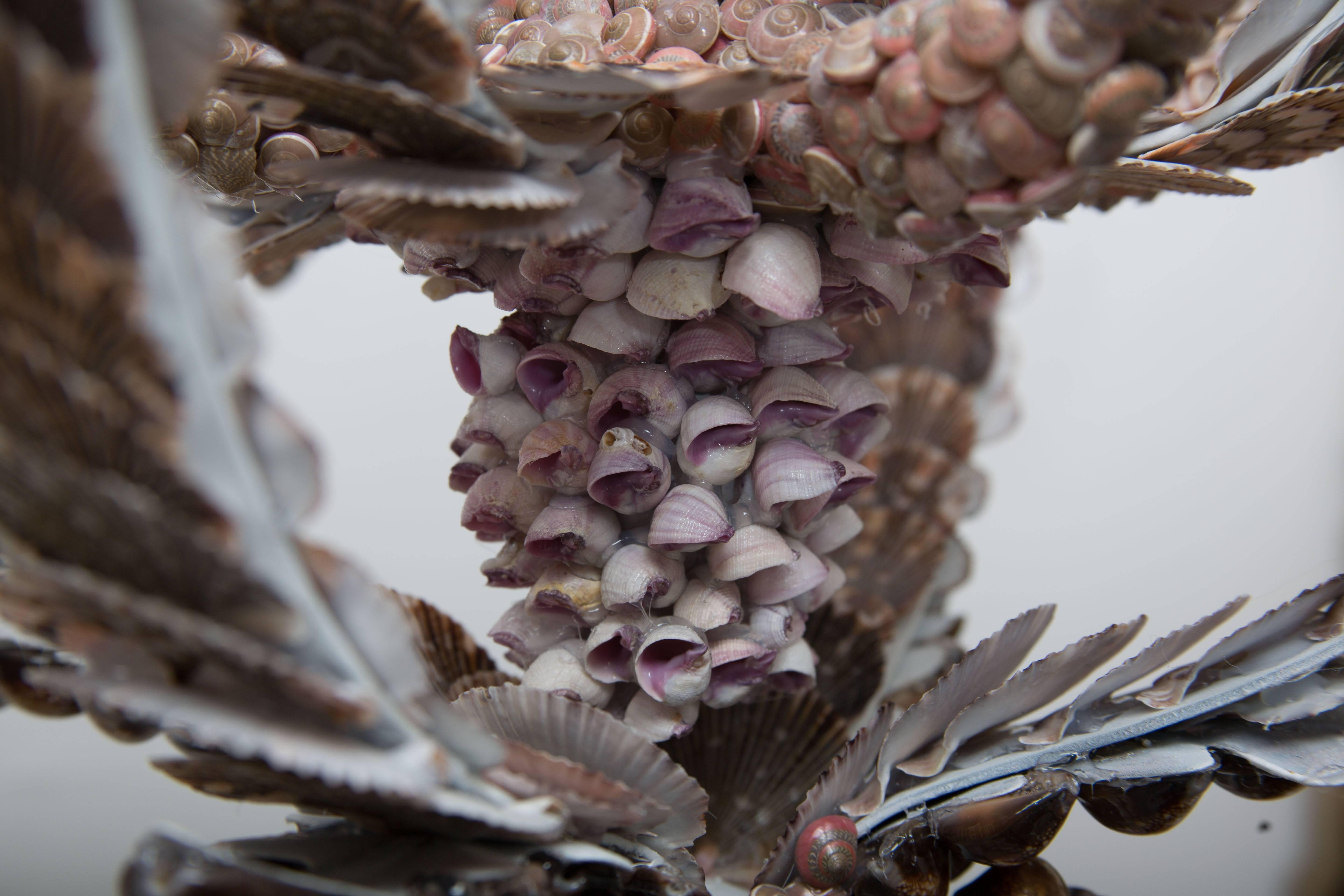 Shell Encrusted Chandelier at 1stDibs