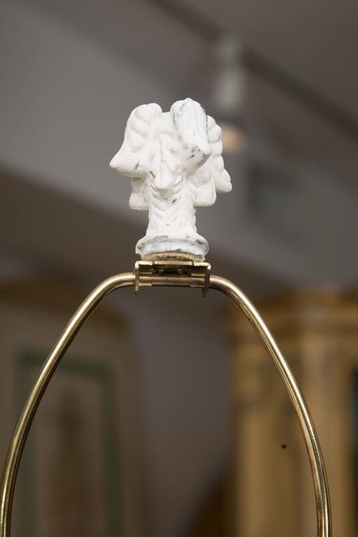 Tall Composition Lamps with White Wash For Sale at 1stDibs