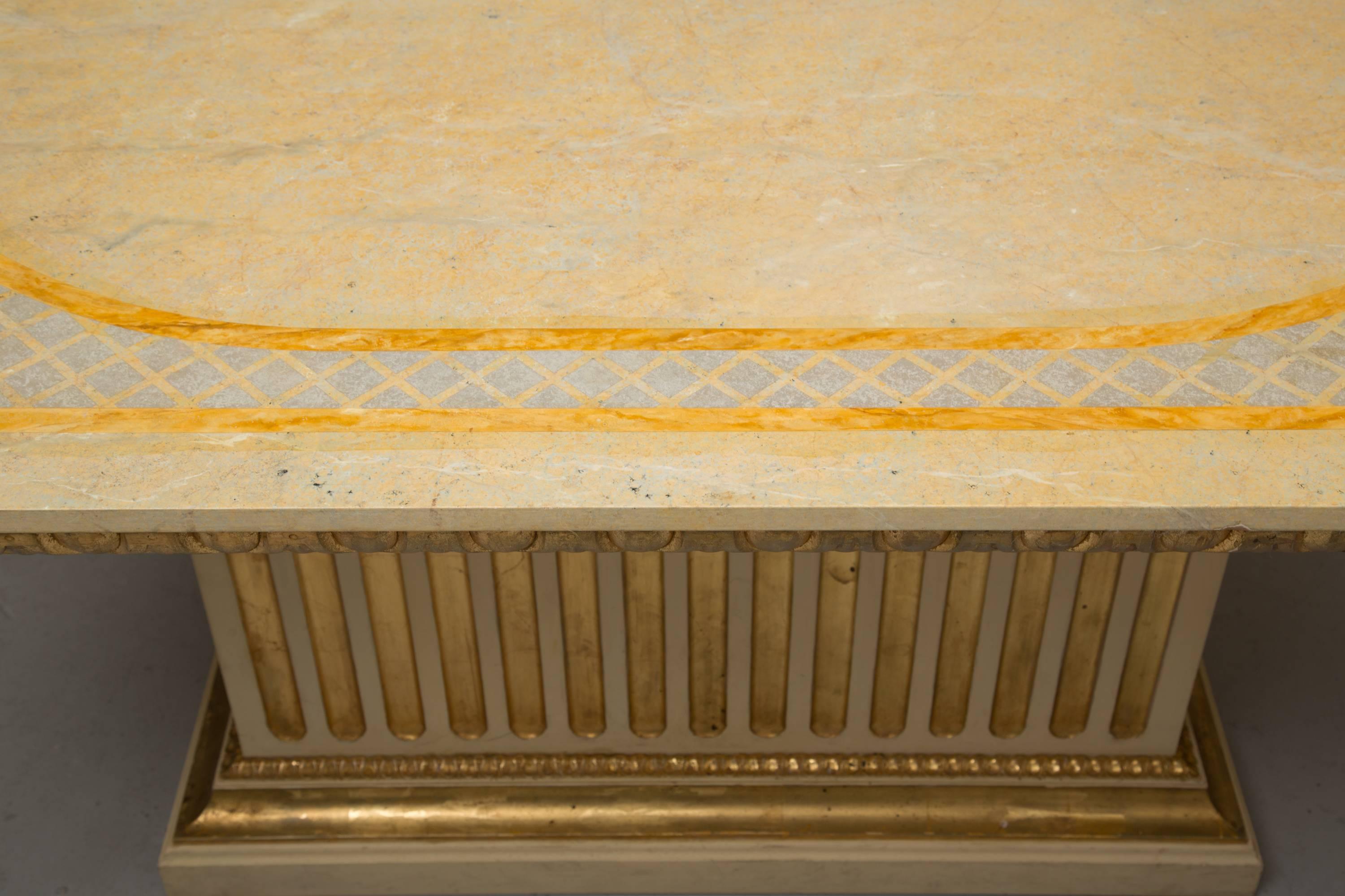 Custom Hand-Painted Dining Table and Base at 1stDibs | hand painted ...