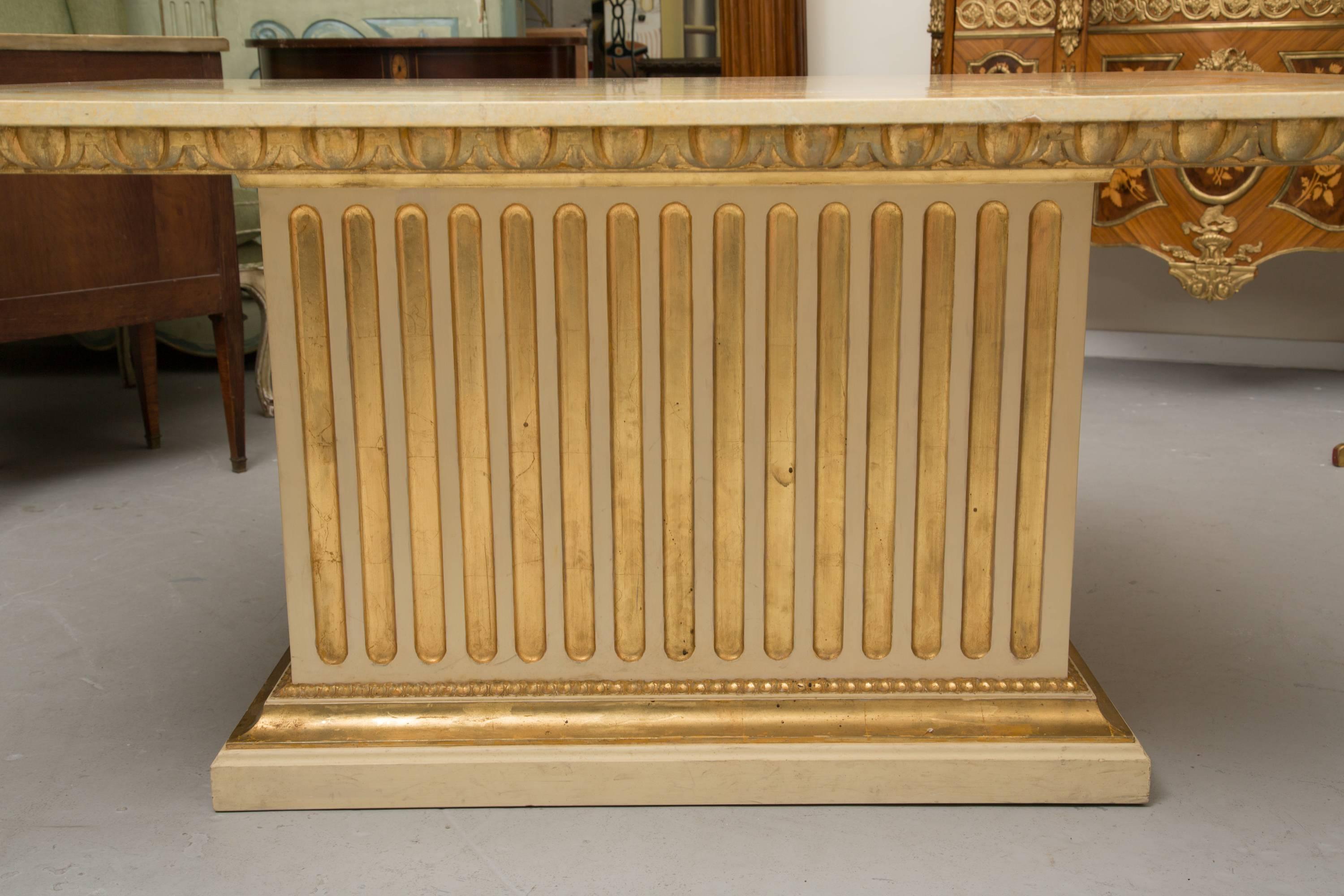 Custom Hand-Painted Dining Table and Base at 1stDibs | hand painted ...