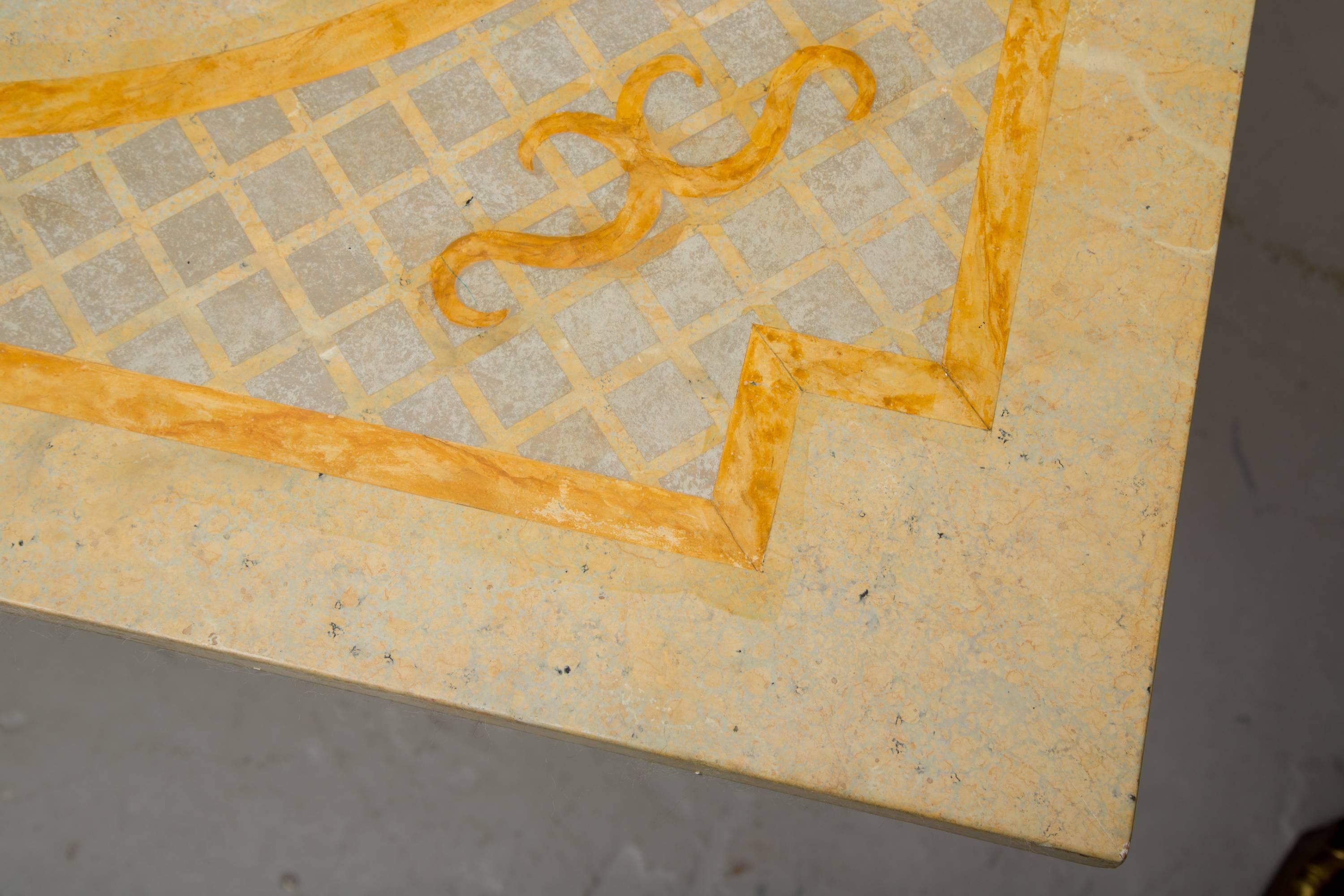 Custom Hand-Painted Dining Table and Base at 1stDibs | hand painted ...