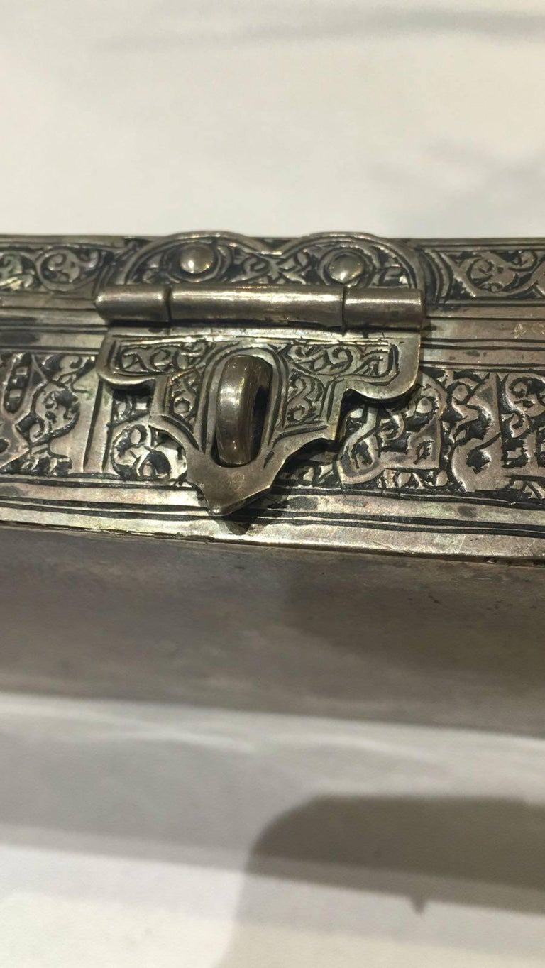 Beautiful Late 19th Century Solid Silver Pen Box For Sale at 1stDibs