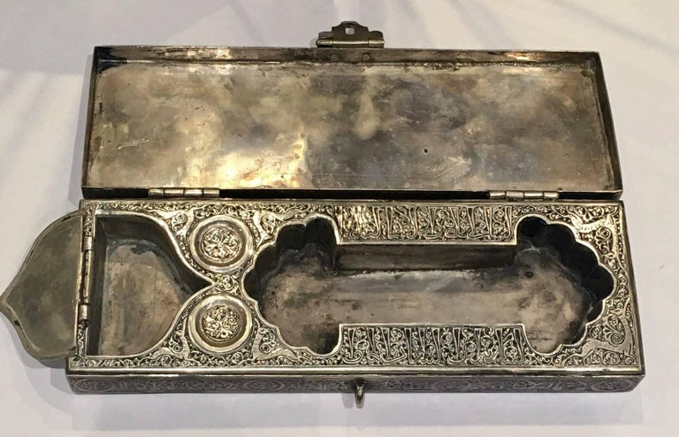 Beautiful Late 19th Century Solid Silver Pen Box For Sale at 1stDibs