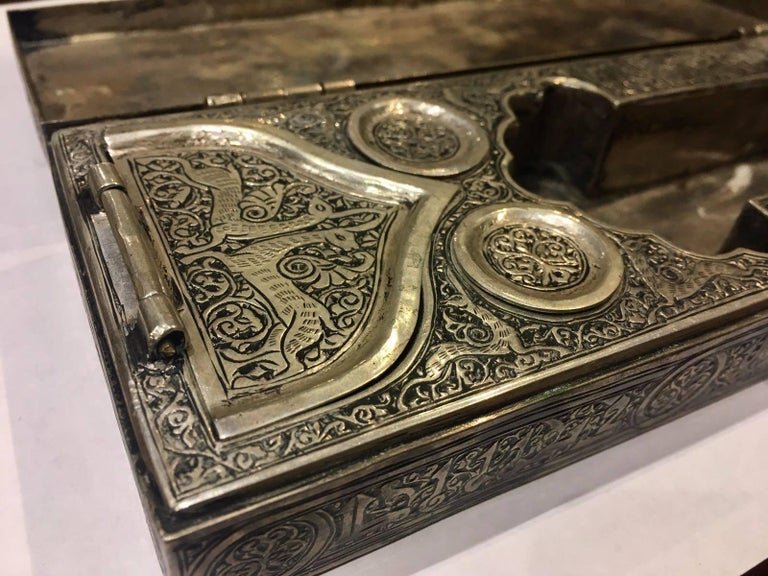 Beautiful Late 19th Century Solid Silver Pen Box For Sale at 1stDibs