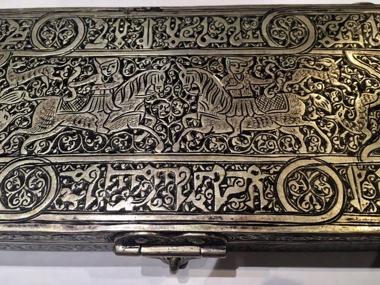 Beautiful Late 19th Century Solid Silver Pen Box For Sale at 1stDibs