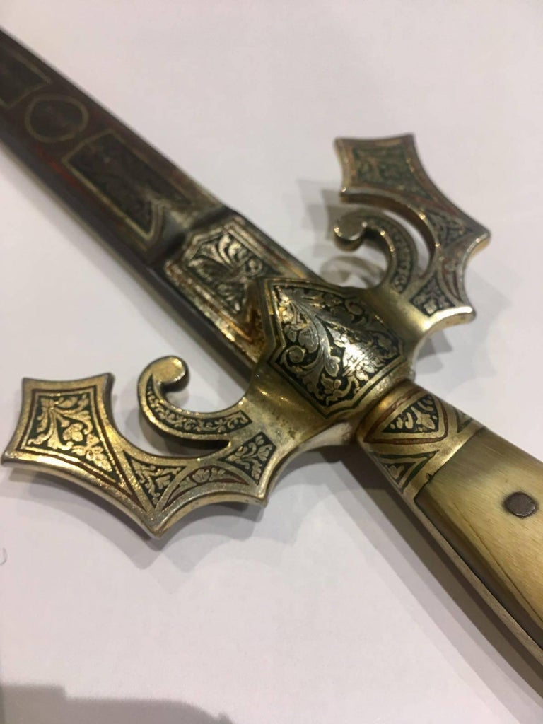19th Century Toledo Dagger, Spanish For Sale at 1stDibs
