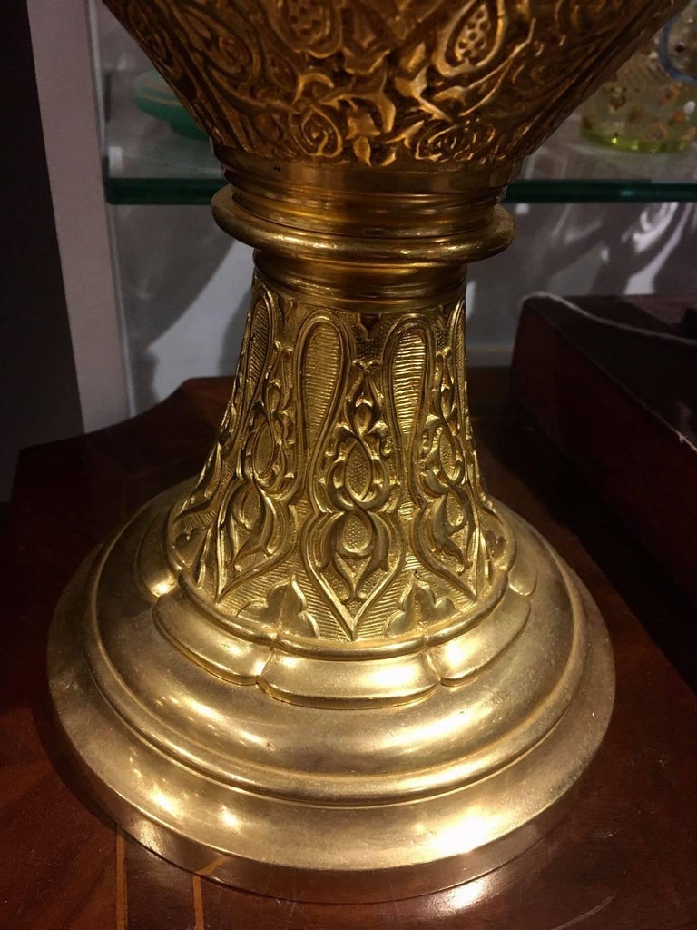 Late 19th-Early 20th Century, Rare Bronze Gilded with Arabic Motifs For ...