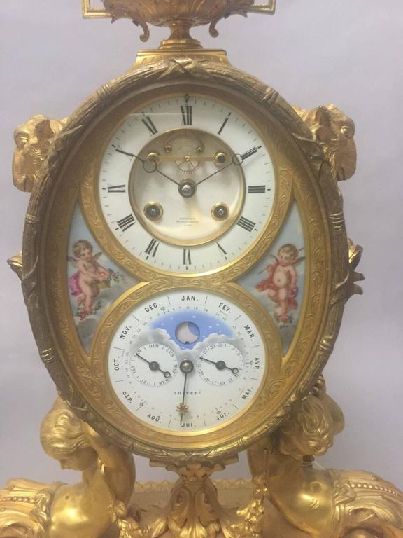 Charles Oudin Clock and Garniture at 1stDibs