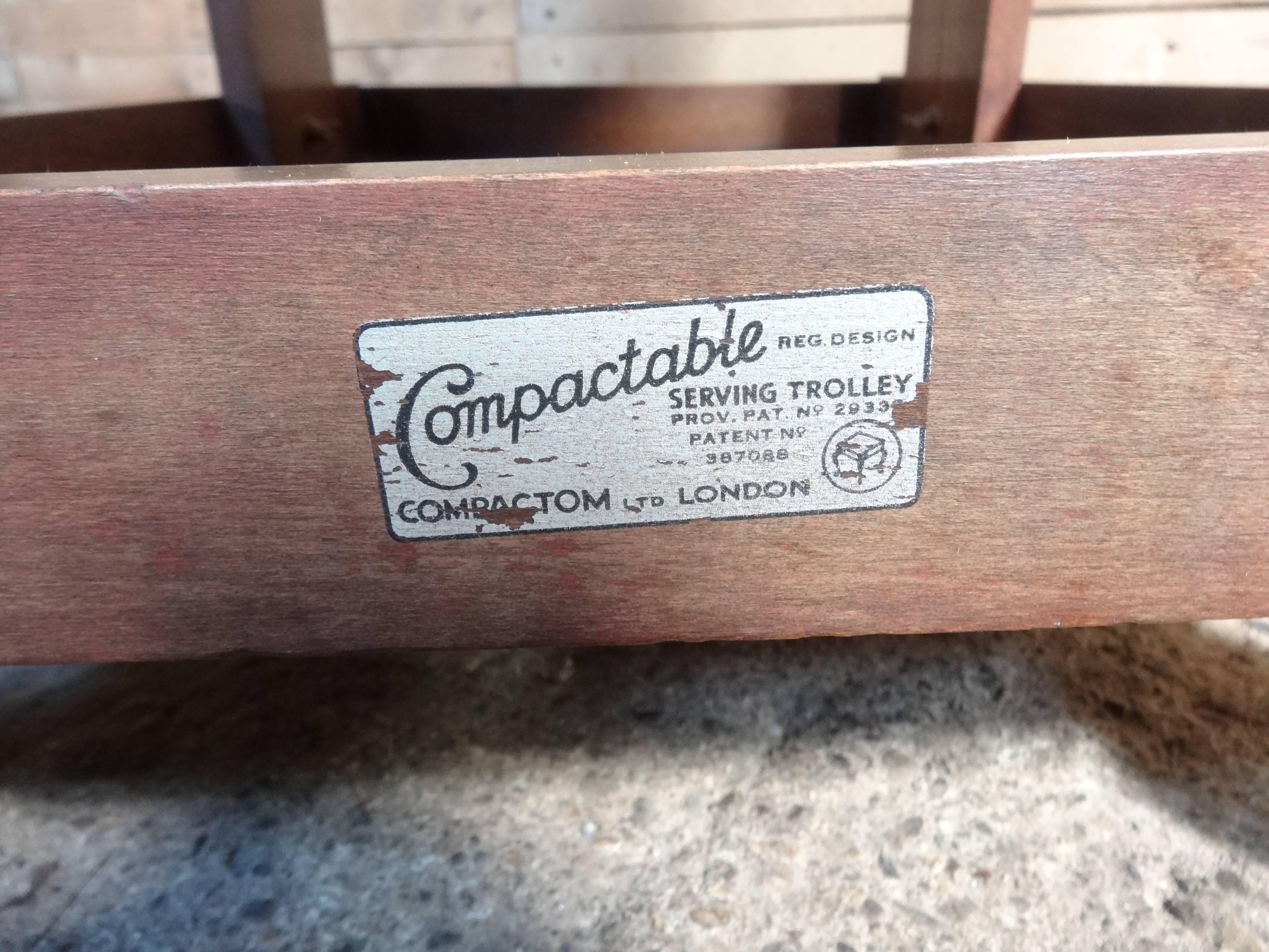 Rare Arts and Craft Compactable Serving Trolley with Removable Trays ...