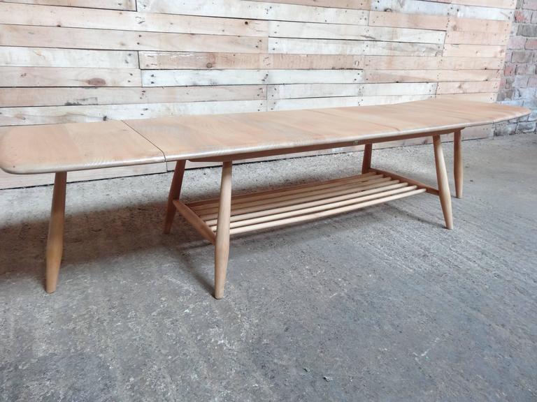 Extra Large 1960s Ercol Dropdown Ladder Rack Elm or Beech Coffee Table ...