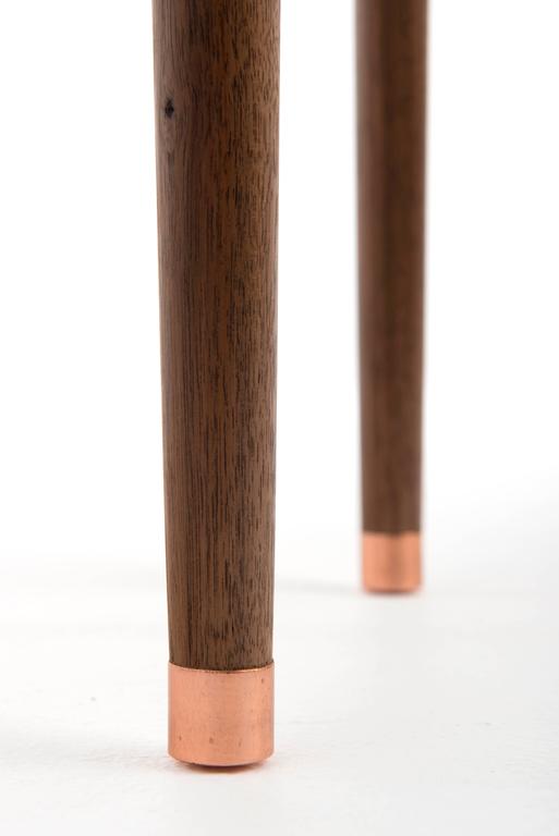 Prime Tea Table in Curly, Spalted Maple with Turned Walnut Legs Capped ...