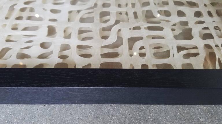 Organic Modern Art in Paper and Muslin in a Shadowbox Frame at 1stDibs