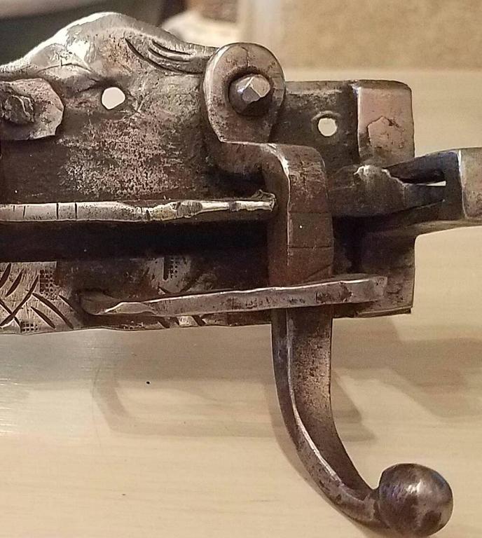 18th Century Swiss Door Latch with Original Key For Sale at 1stDibs