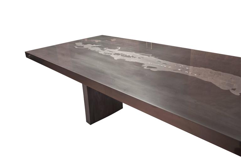 'Hephaestus II' Metal, Graphite Resin, Black Ash Dining Table ...