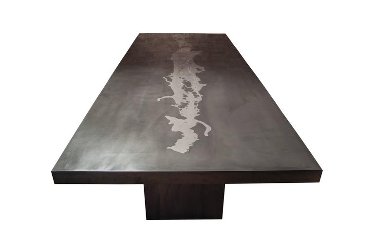 'Hephaestus II' Metal, Graphite Resin, Black Ash Dining Table ...