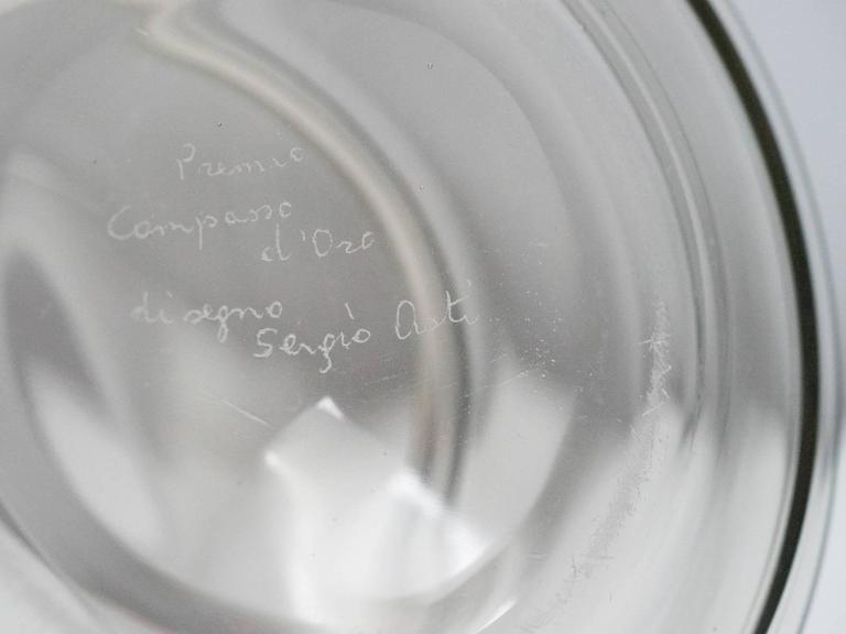 "Marco" Light Grey Blown Glass Vase by Sergio Asti for Salviati, 1961 ...