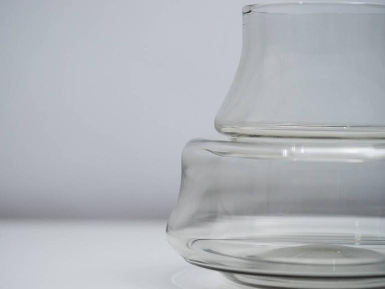 "Marco" Light Grey Blown Glass Vase by Sergio Asti for Salviati, 1961 ...