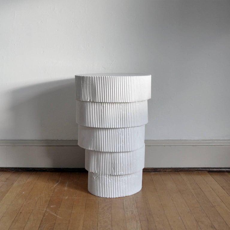 Elna Side Table Made from Cast Gypsum at 1stDibs