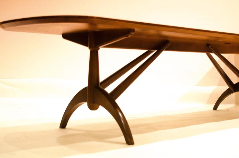 Heals. A Single Mid-Century 'Long Tom' Coffee Table with various inlaid ...
