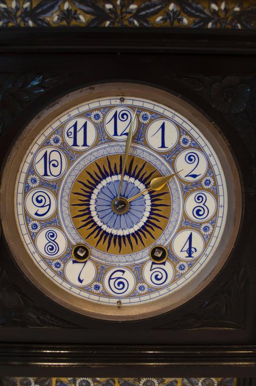 Aesthetic Movement Ebonized Mantel Clock by L Foreman Day at 1stDibs