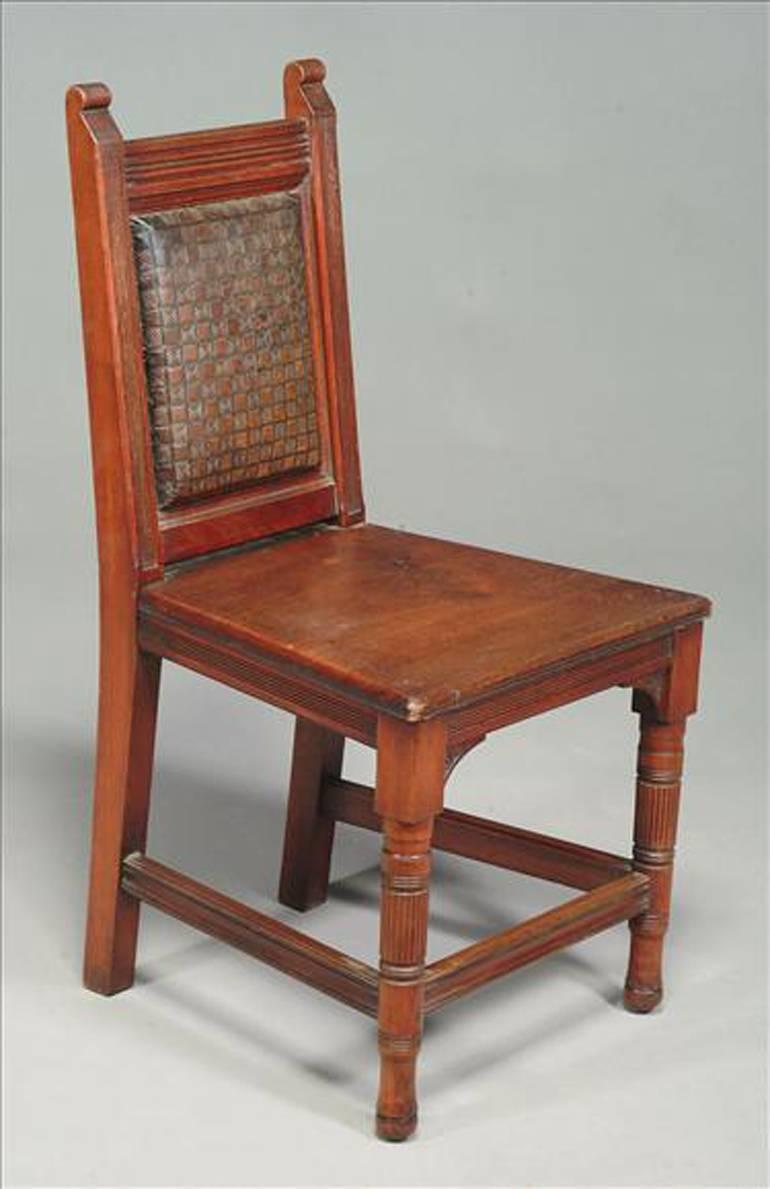 Set of Four Aesthetic Hall Chairs in the Manner of E W Godwin For Sale ...