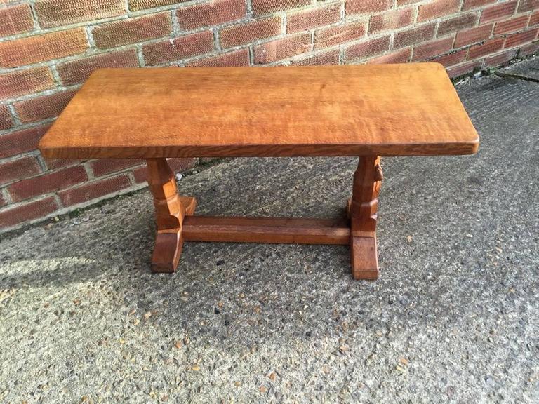 Mouseman An Arts and Crafts Oak Coffee Table with the Signiture Mouse ...