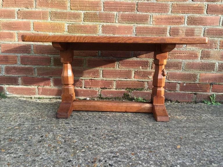 Mouseman An Arts and Crafts Oak Coffee Table with the Signiture Mouse ...