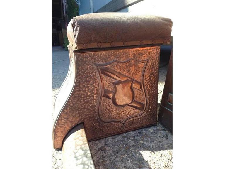 Arts and Crafts Fire Place Set with a Seat to Each Side and Matching ...