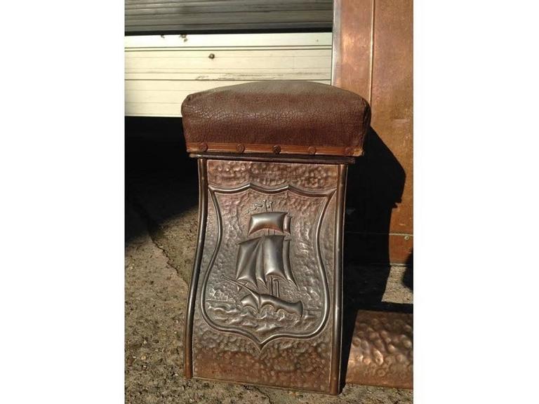Arts and Crafts Fire Place Set with a Seat to Each Side and Matching ...