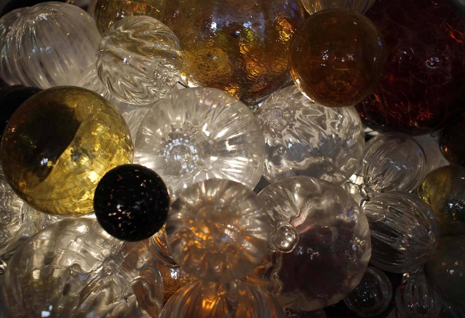 Original Bubble Glass Chandelier For Sale at 1stdibs