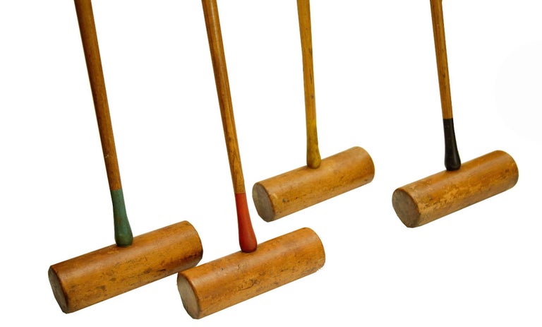 Set of Large Antique Croquet Mallets at 1stDibs