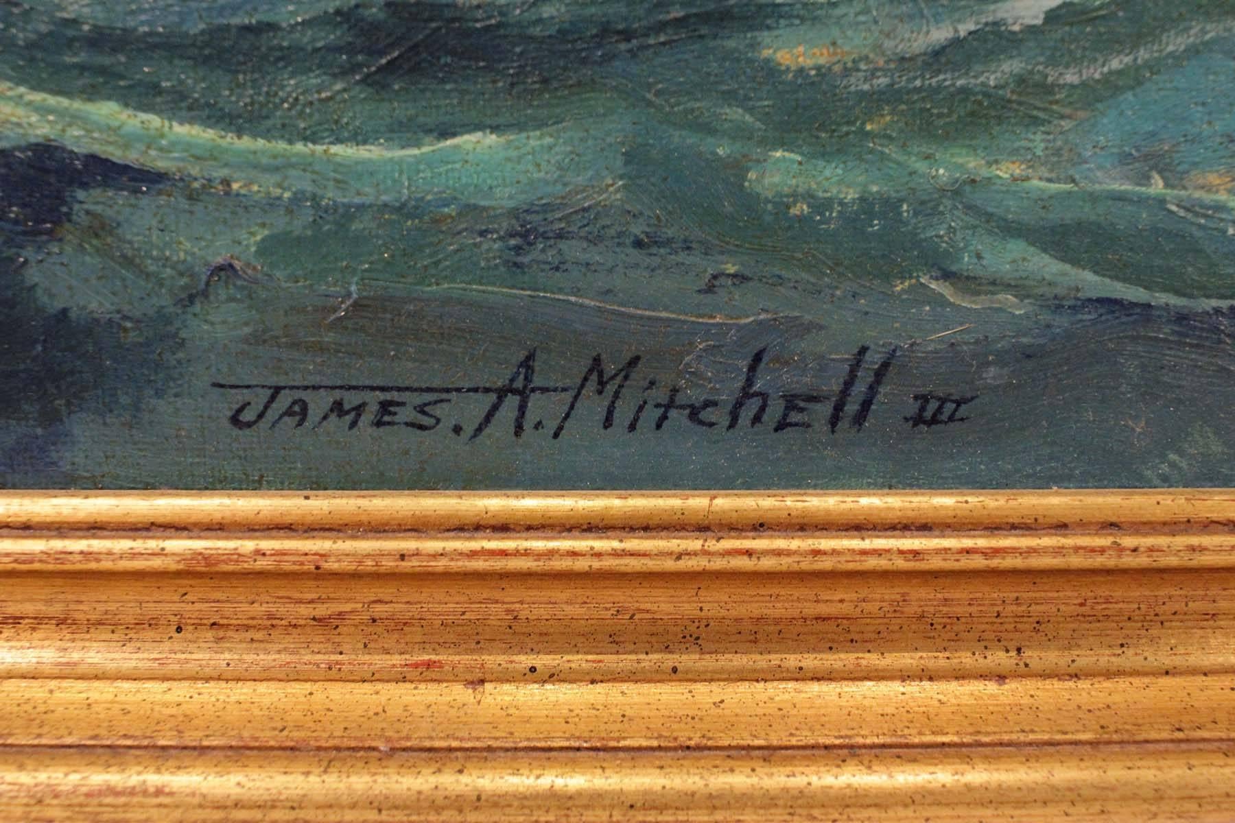 Sail Boat Oil Painting James a Mitchell at 1stDibs | james a mitchell ...