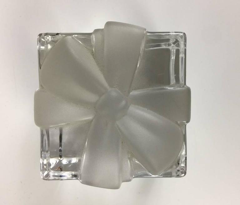 Tiffany and Co. Crystal Gift Box Paperweight at 1stDibs
